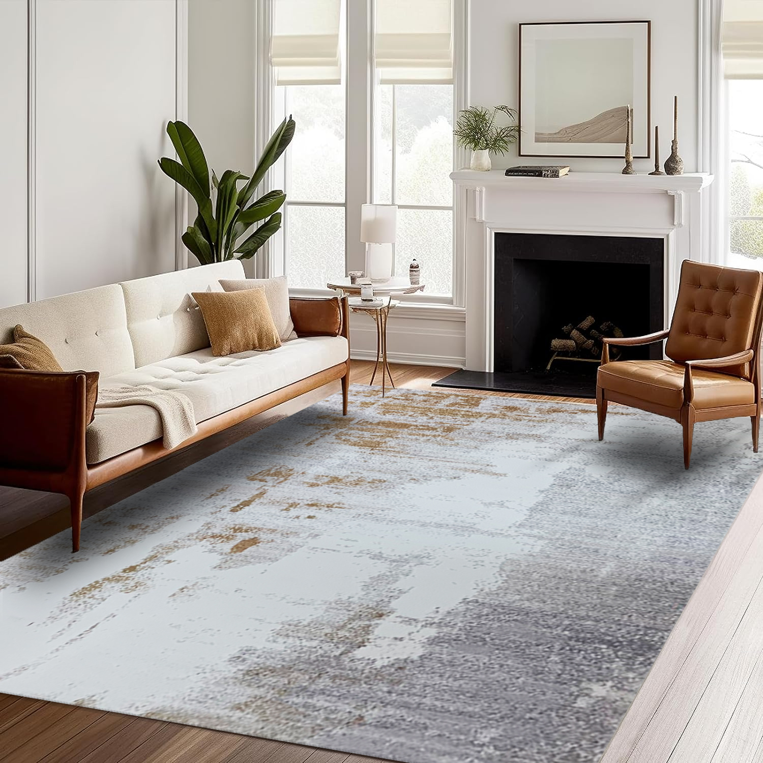 53% off on Rugs Original Orion Gold Modern Rug | OneDayOnly