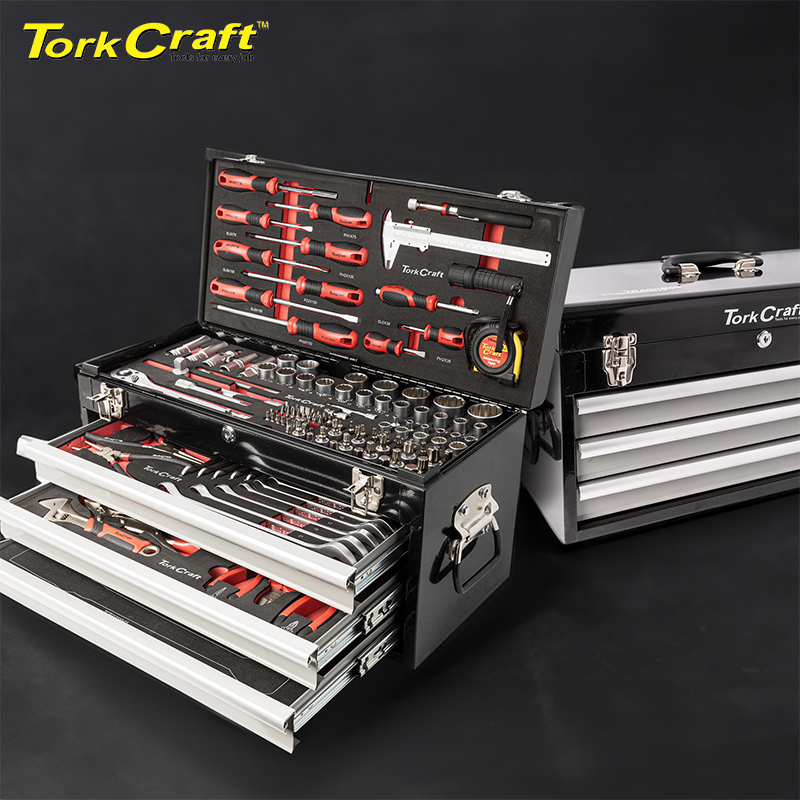 45% off on 154-Piece Lockable 3 Drawer & Top Tray Tool Box | OneDayOnly