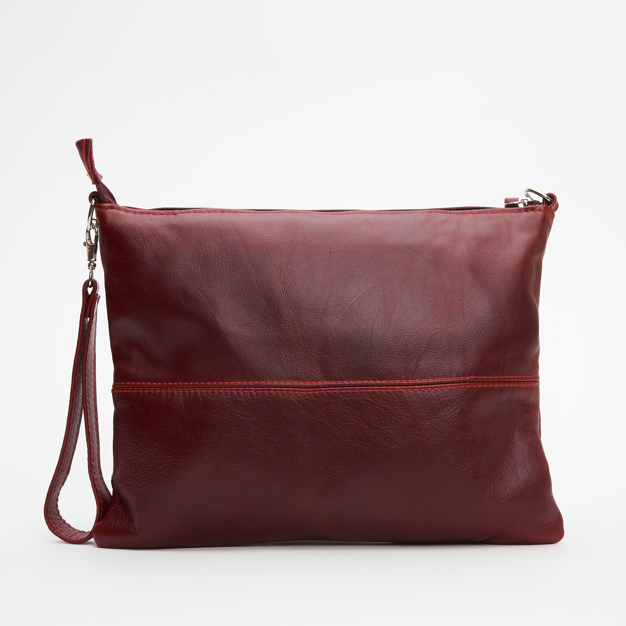 39% off on Genuine Leather Zee Red Sling Bag | OneDayOnly