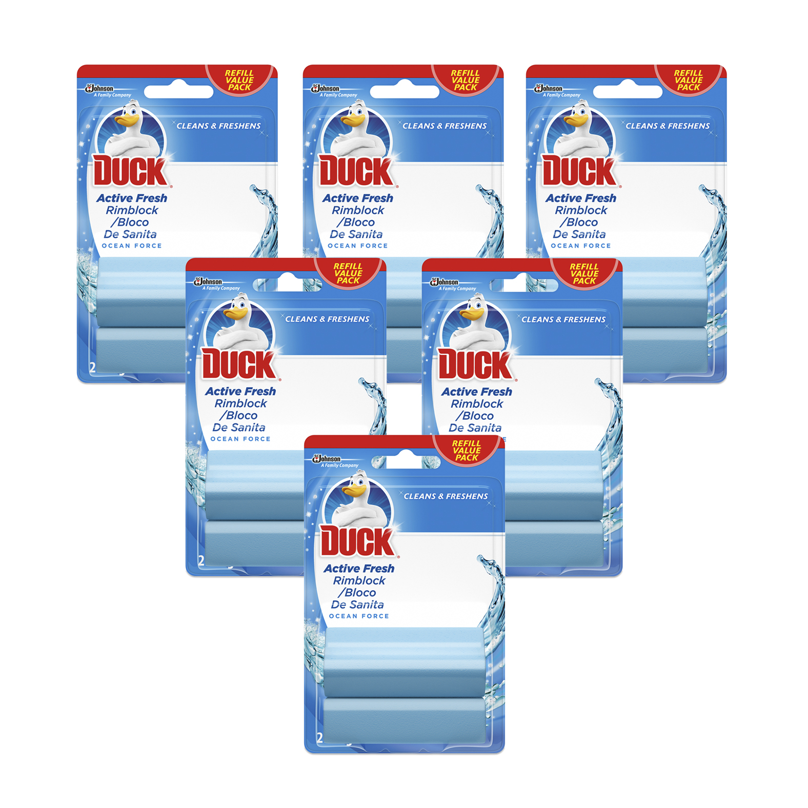 Duck 3x 2's Active Fresh Rim Block Refills | OneDayOnly