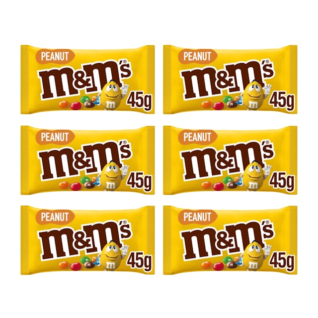 M&M 6x 45g Assorted Chocolate Coated Candies | OneDayOnly