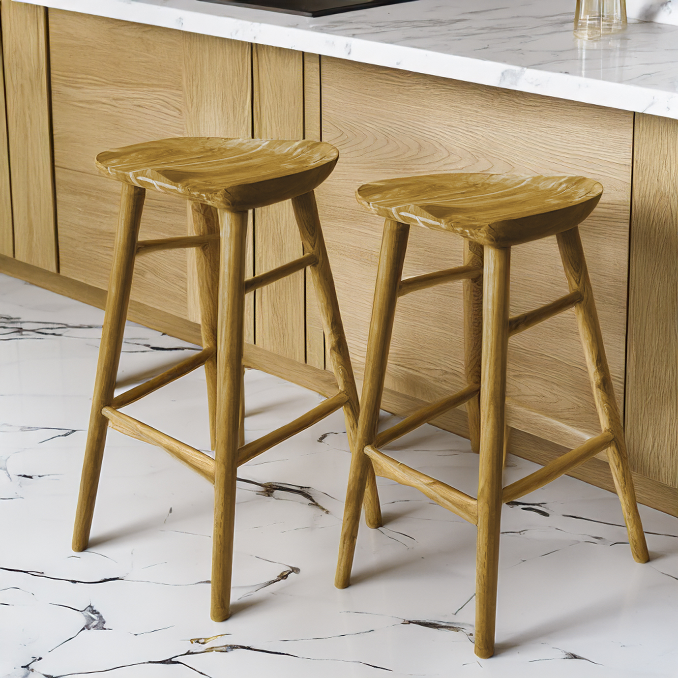 20% off on Teak Wood Bar Stool | OneDayOnly