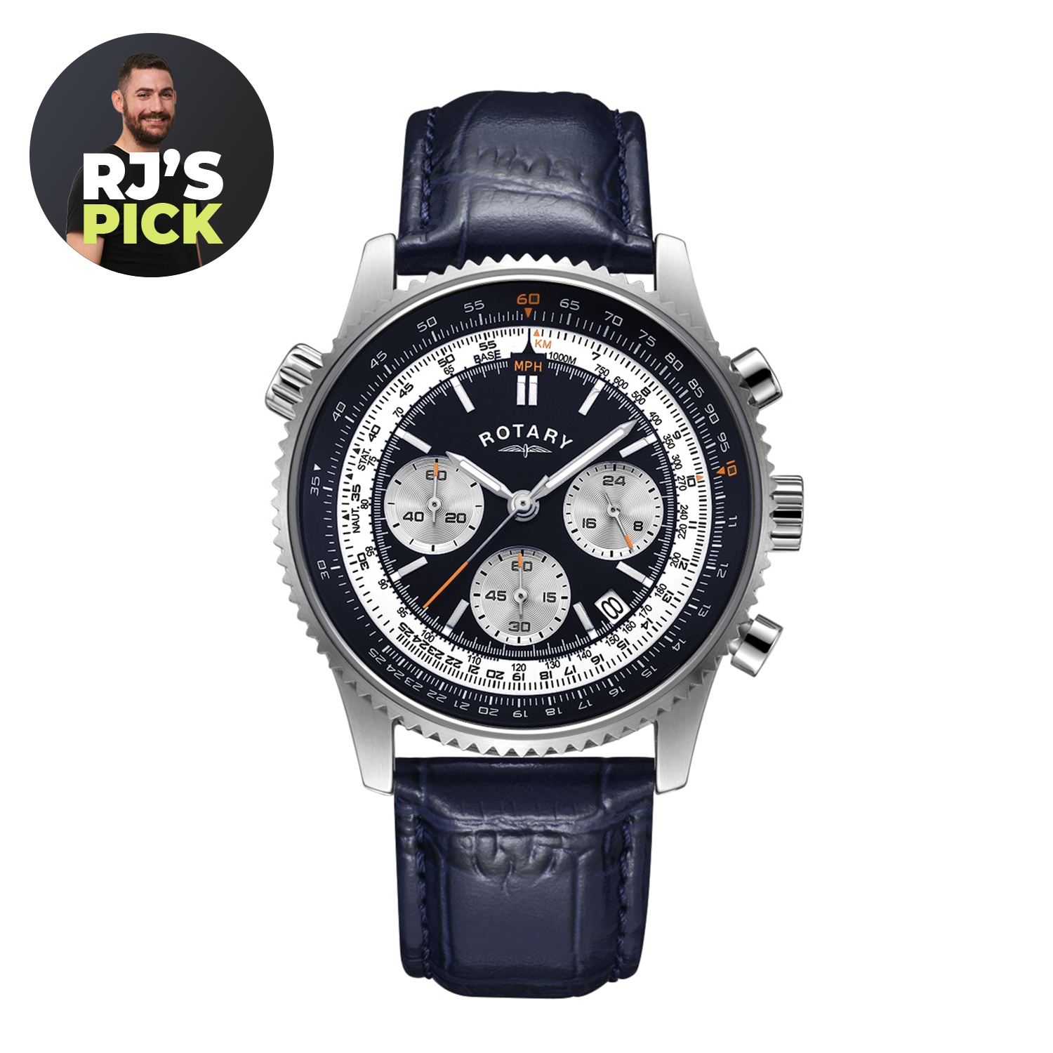 55% off on Rotary Men's Chrono Leather Watch | OneDayOnly
