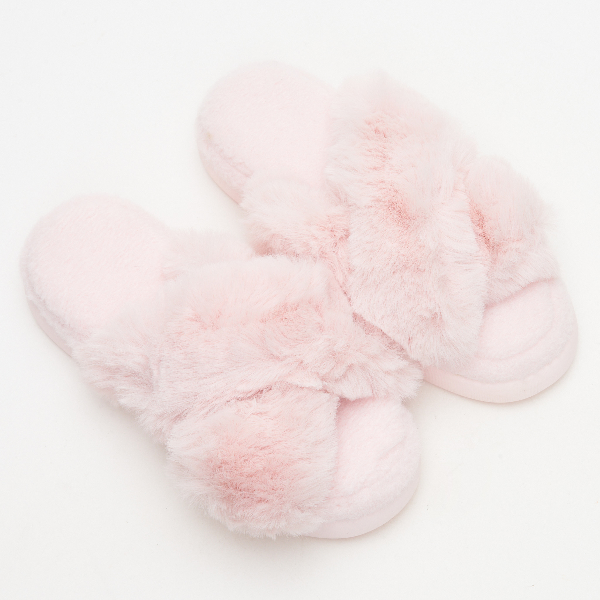 40% off on Ladies Fluffy Crossover Slippers | OneDayOnly
