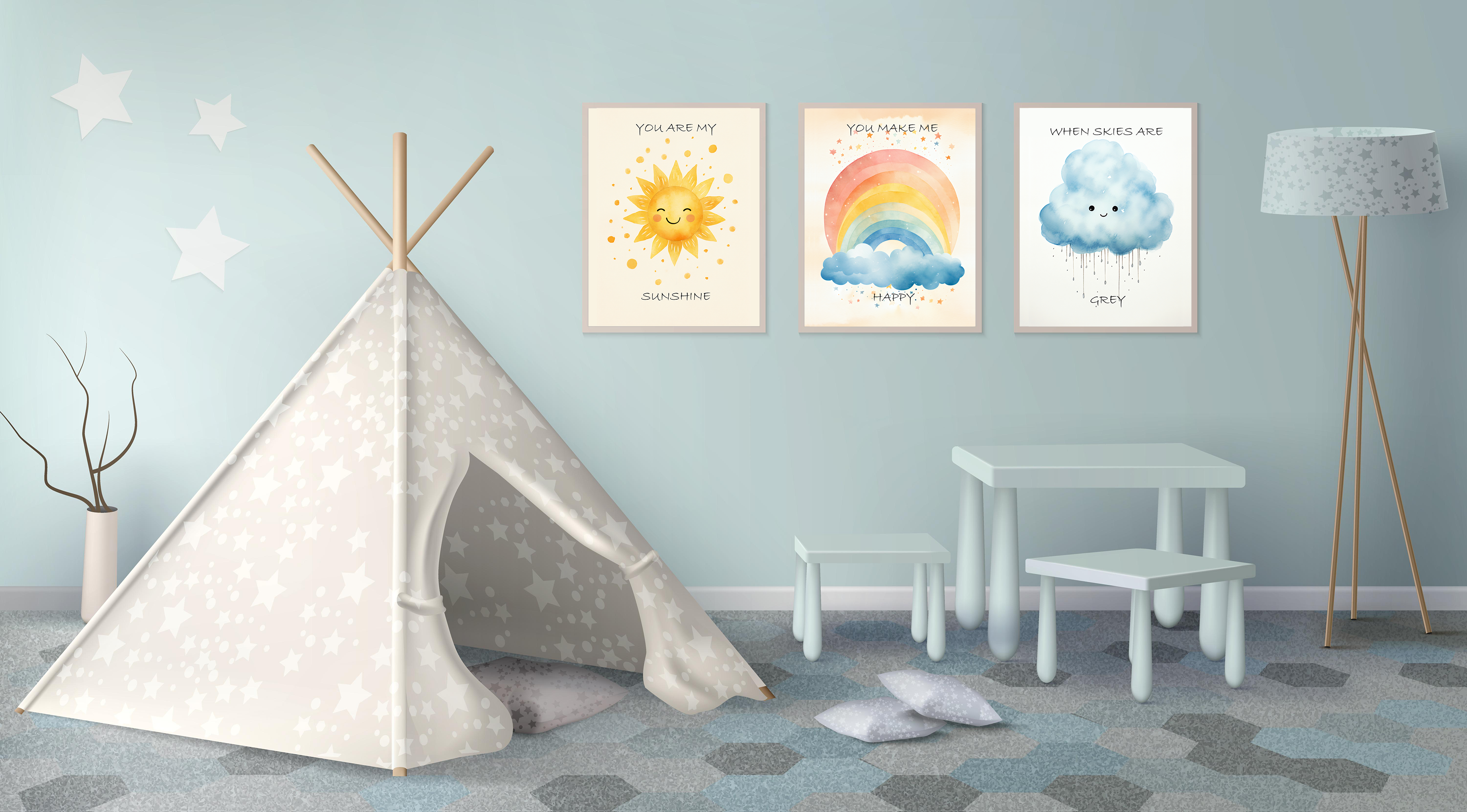 20% off on YAMS 3x A3 Kids Artistic Prints | OneDayOnly