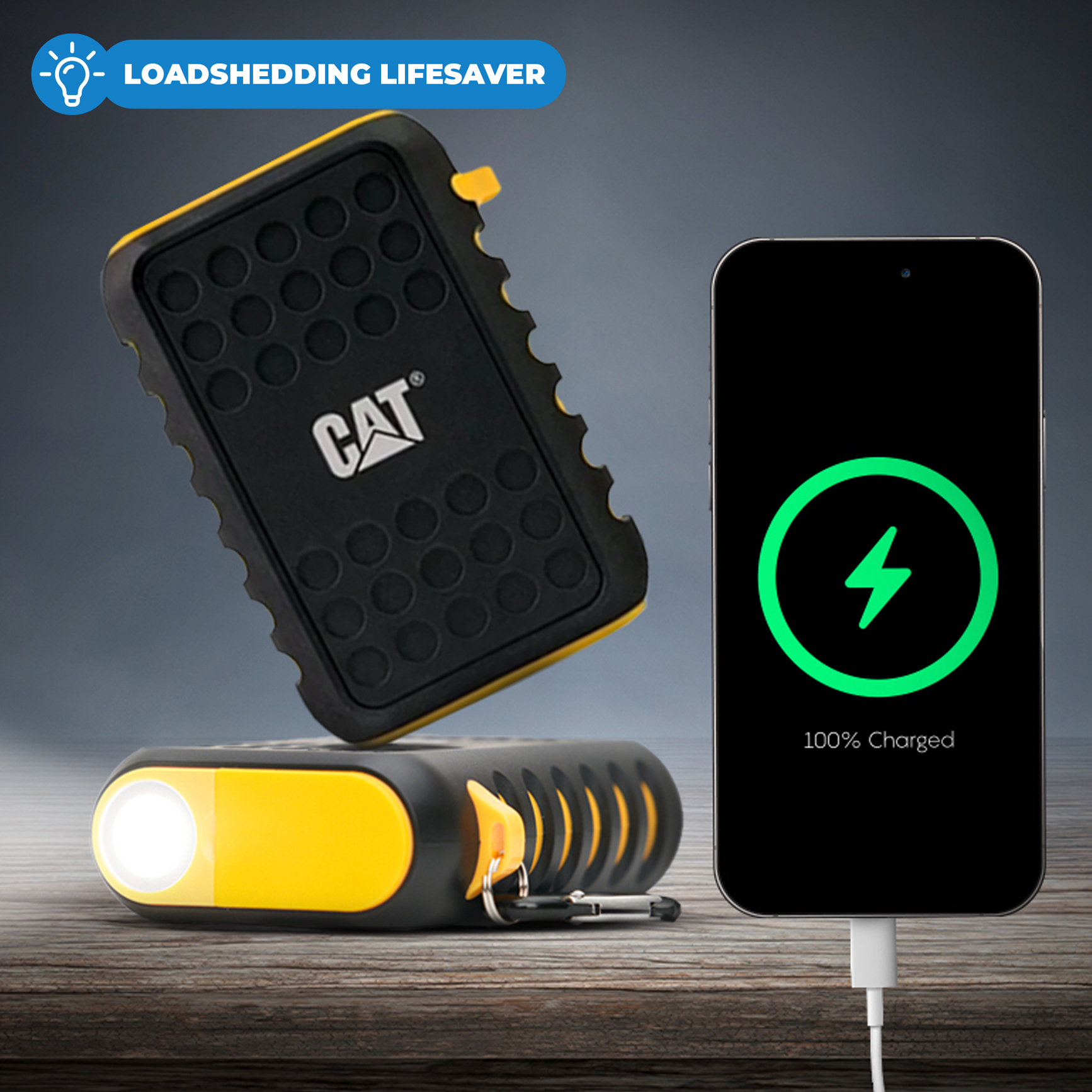 75% off on CAT Powerbank with Flashlight | OneDayOnly