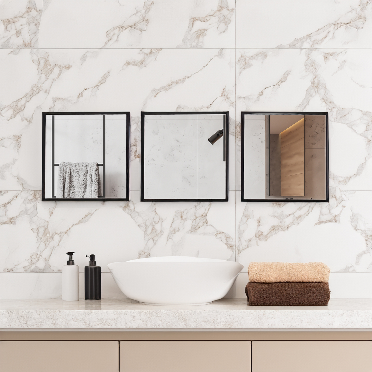 38% off on 20cm Rectangular Mirror Set | OneDayOnly