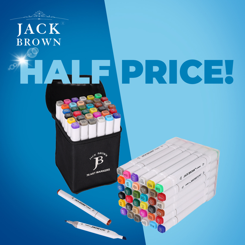 50% off on Jack Brown Dual Tip Artist Markers | OneDayOnly