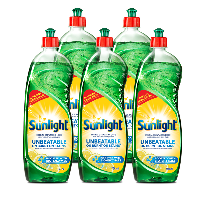 Sunlight 5x 750ml Lemon Dishwashing Liquids | OneDayOnly