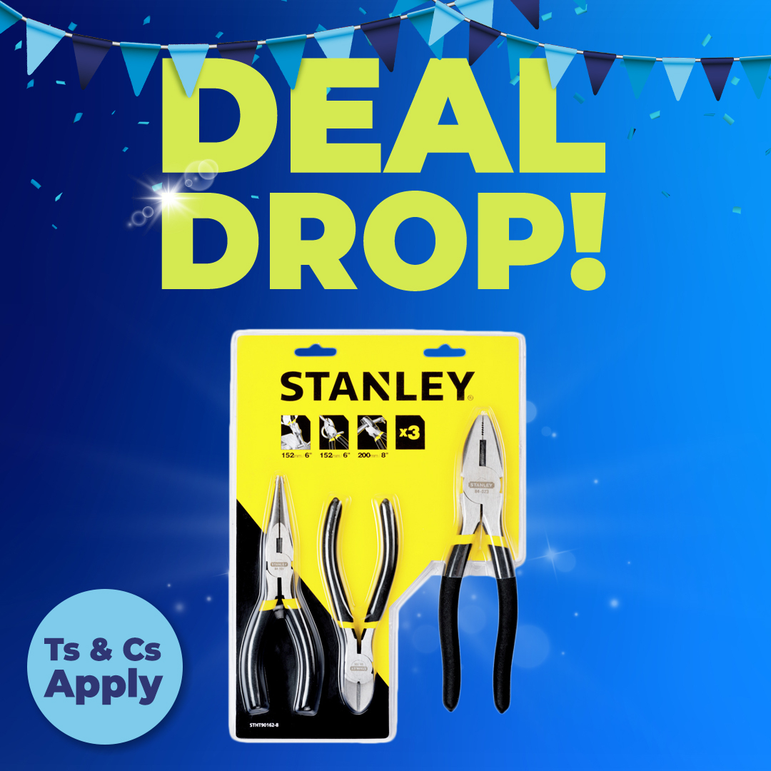 96% off on Stanley 3 Piece Pliers Set | OneDayOnly