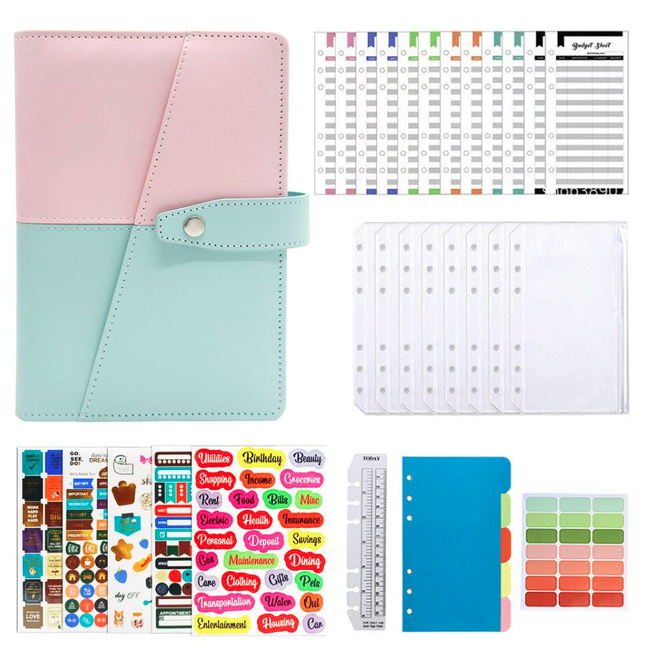 38% off on A6 PU Budget Notebook & Stickers | OneDayOnly