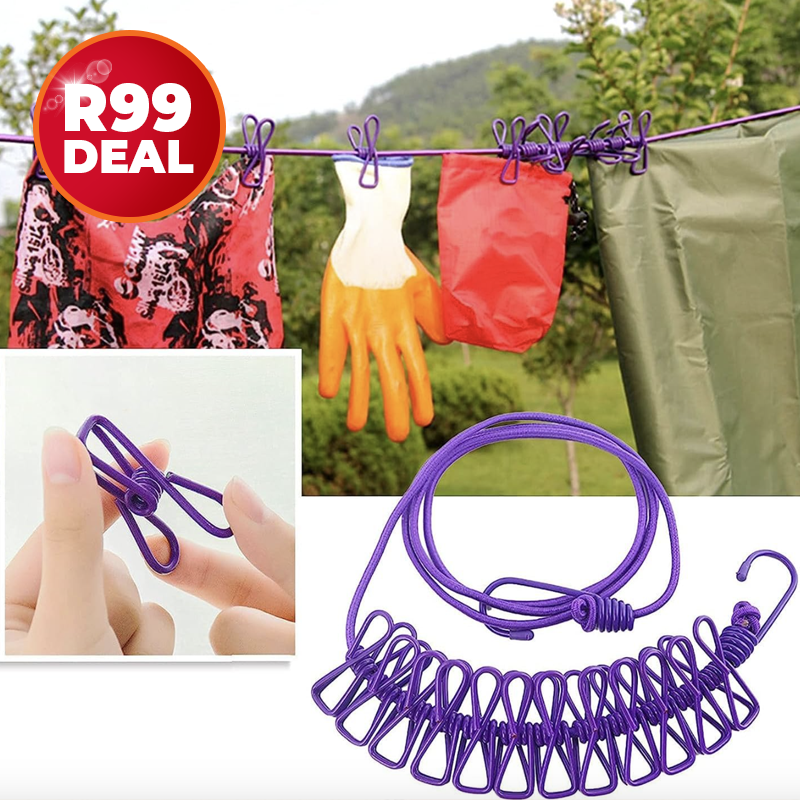 45% off on 12-Peg Expandable Clothing Line | OneDayOnly