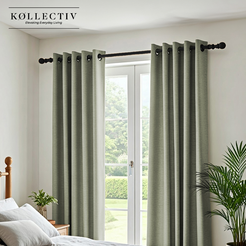62% off on Textured 100% Block Out Eyelet Curtain | OneDayOnly
