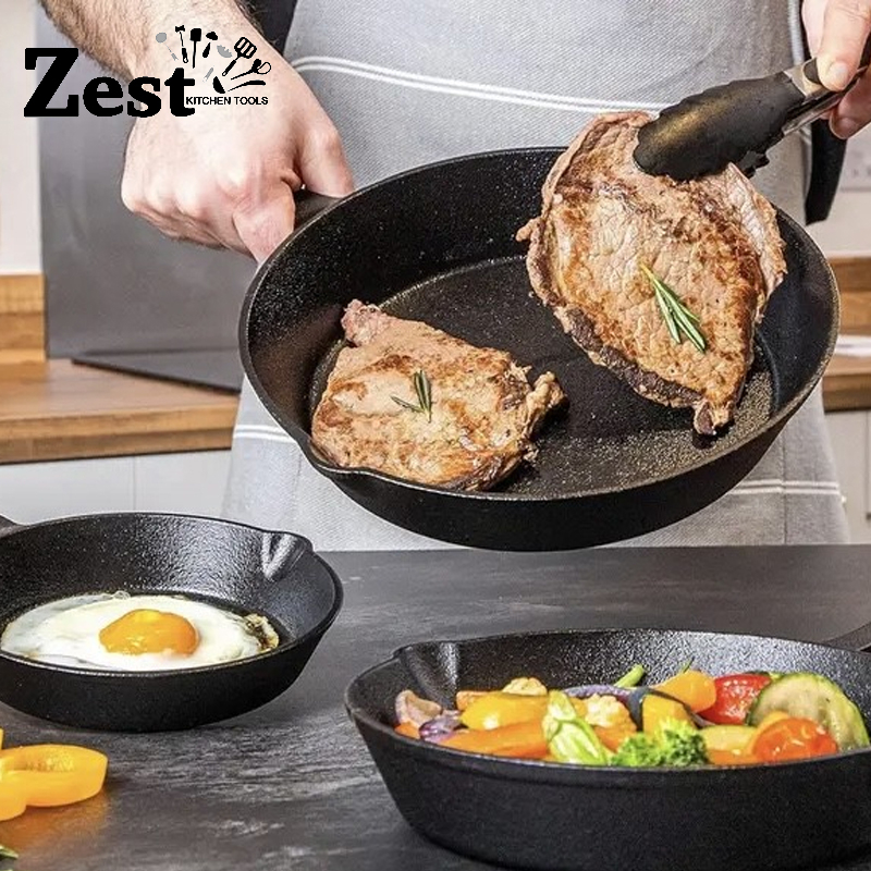 40% off on Zest 3-Piece Cast Iron Pan Set | OneDayOnly