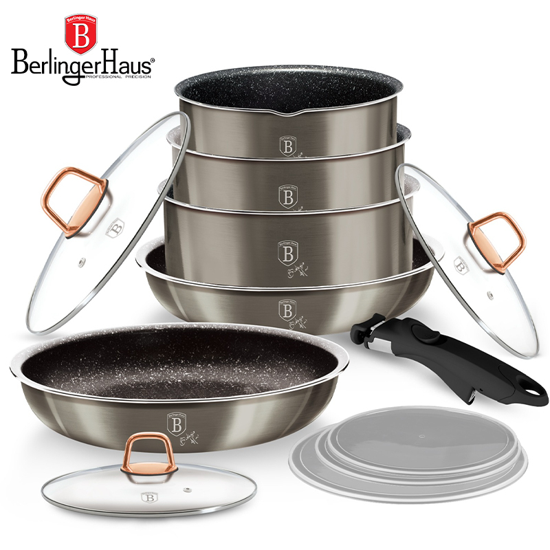 55% off on Oven Safe Titan Pro Non-Stick Metallic Cookware Set | OneDayOnly