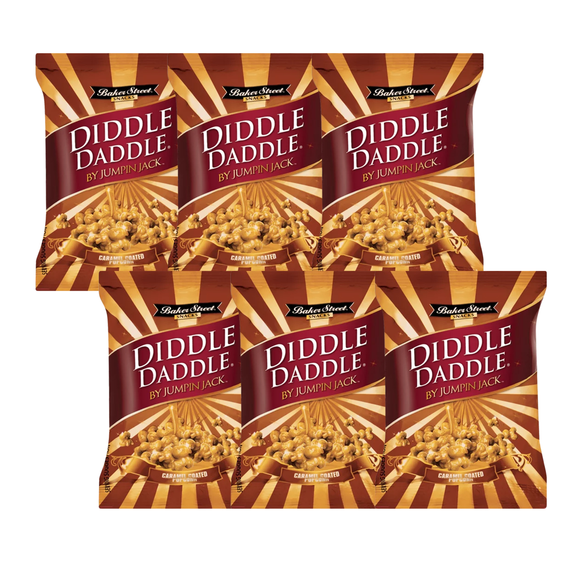 23% off on 6x 45g Diddle Daddle Caramel Coated Popcorn | OneDayOnly