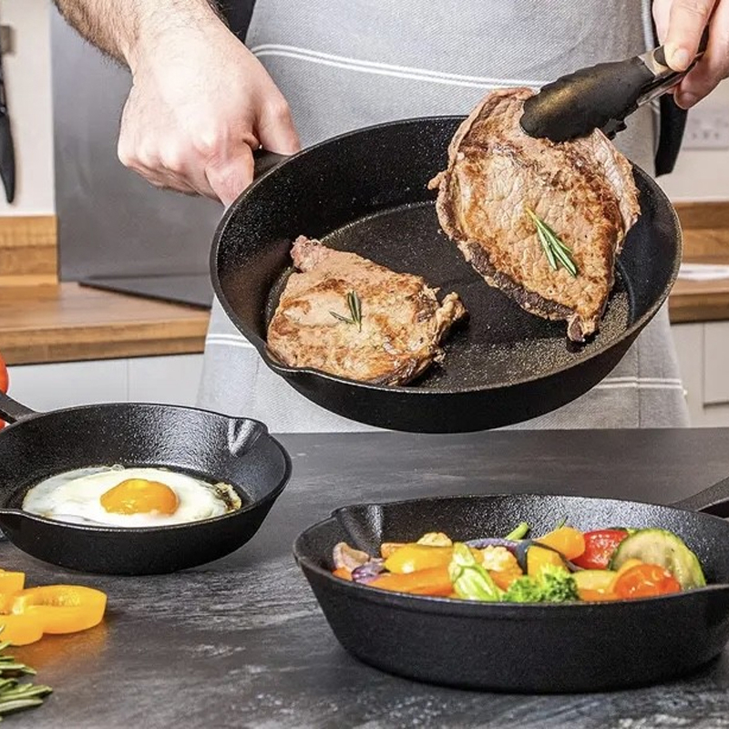 40% off on 3-Piece Cast Iron Pan Set | OneDayOnly