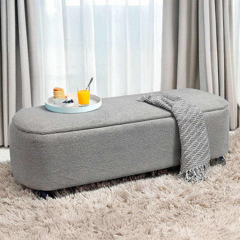 41% off on Cloudaire Boucle Storage Ottoman | OneDayOnly