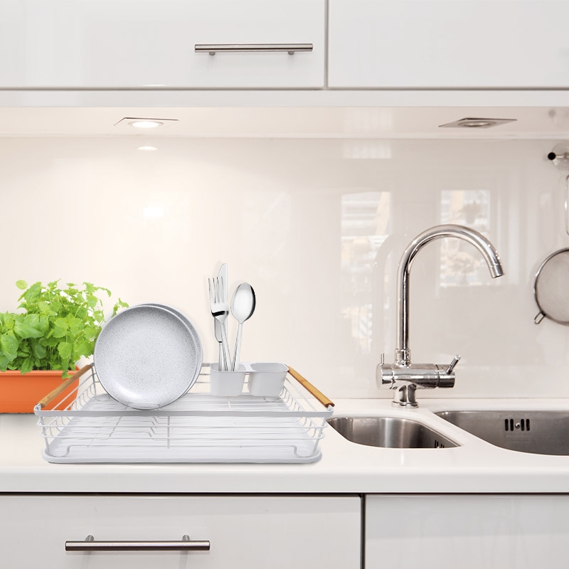 22% off on Geometry Matte White Dish Rack | OneDayOnly