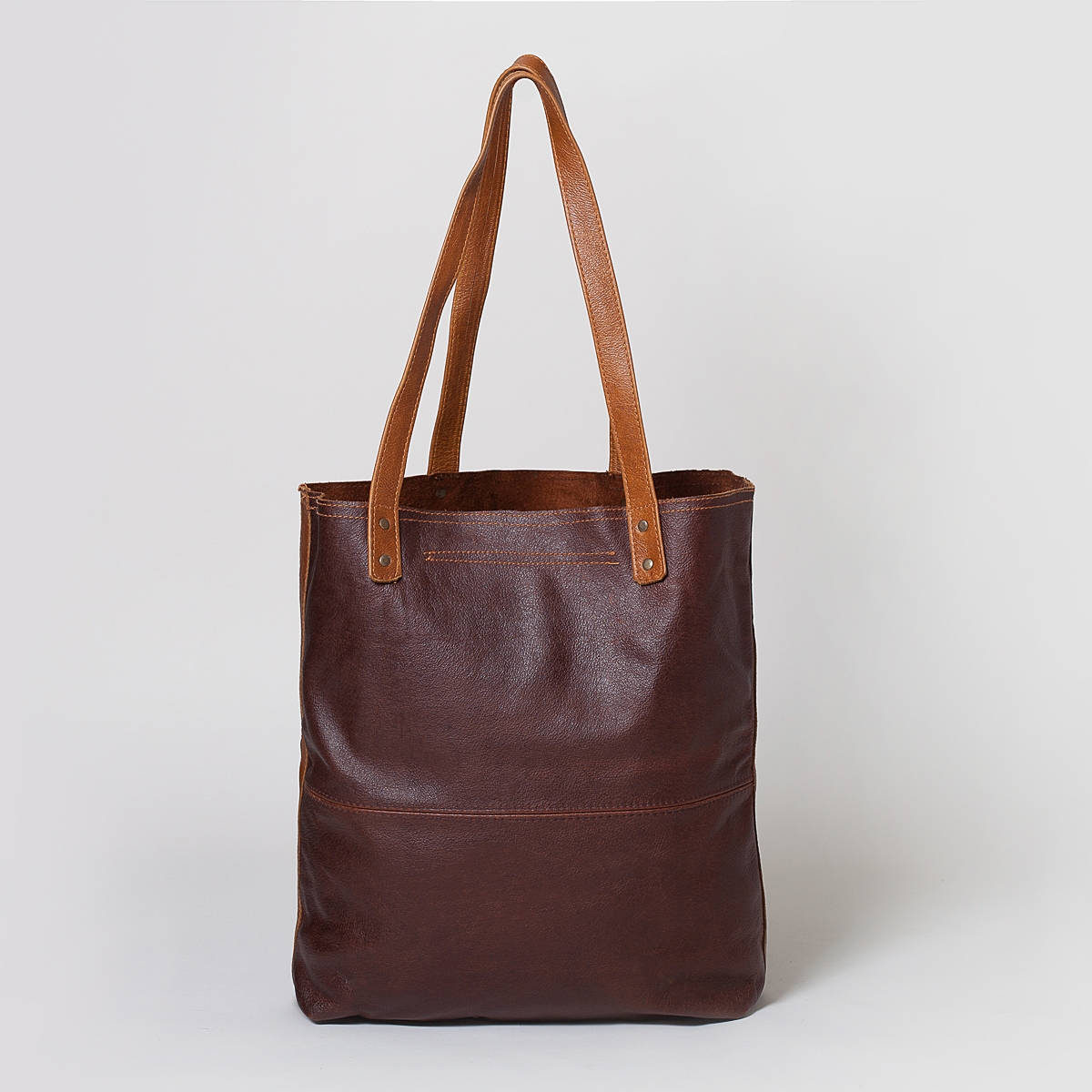 54% off on Genuine Leather Two-Tone Shopper Bag | OneDayOnly